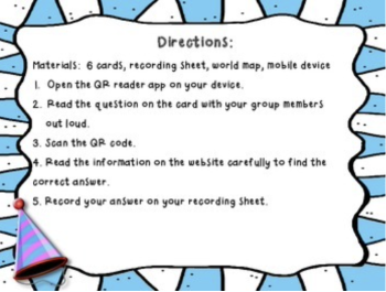 Web Quest: New Year's Traditions | January Centers QR Codes Task Cards ...
