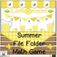 Summer Math Game Lemonade Stand - The Literacy Nest
