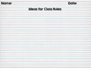 Classroom Rules Brainstorm Set Writing Activity - The Literacy Nest