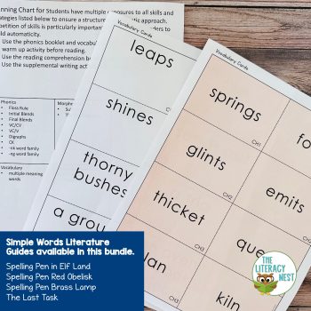 Book Companion Activities for Simple Words Decodable Readers Bundle ...