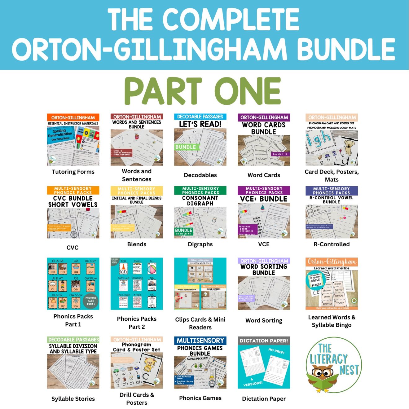 Orton-Gillingham Complete Bundle to support Orton-Gillingham Lesson ...