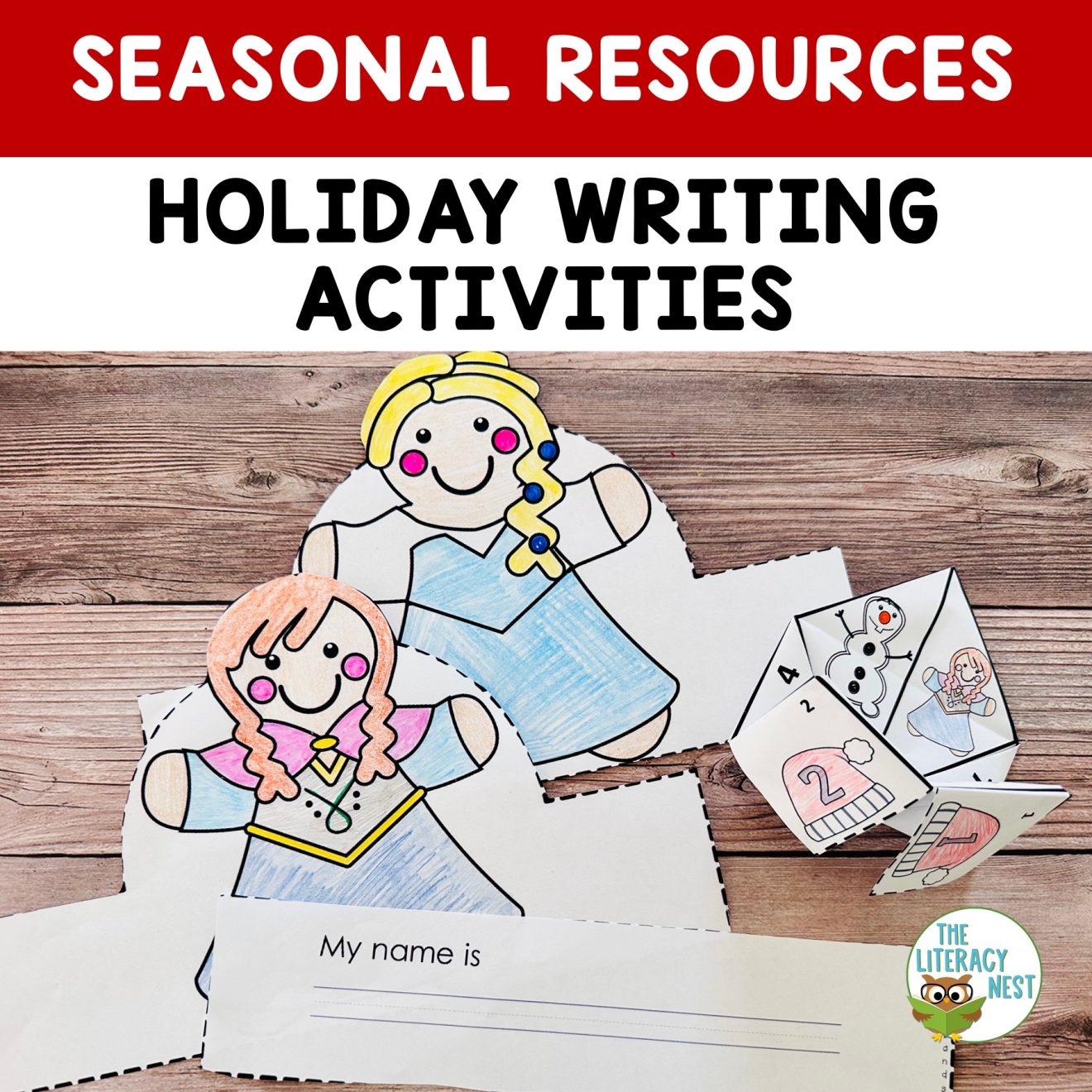 Holiday Writing Activity Cootie Catcher Stories for December - The ...