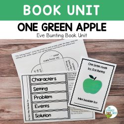 Book Companion Activities for One Green Apple by Eve Bunting - The ...