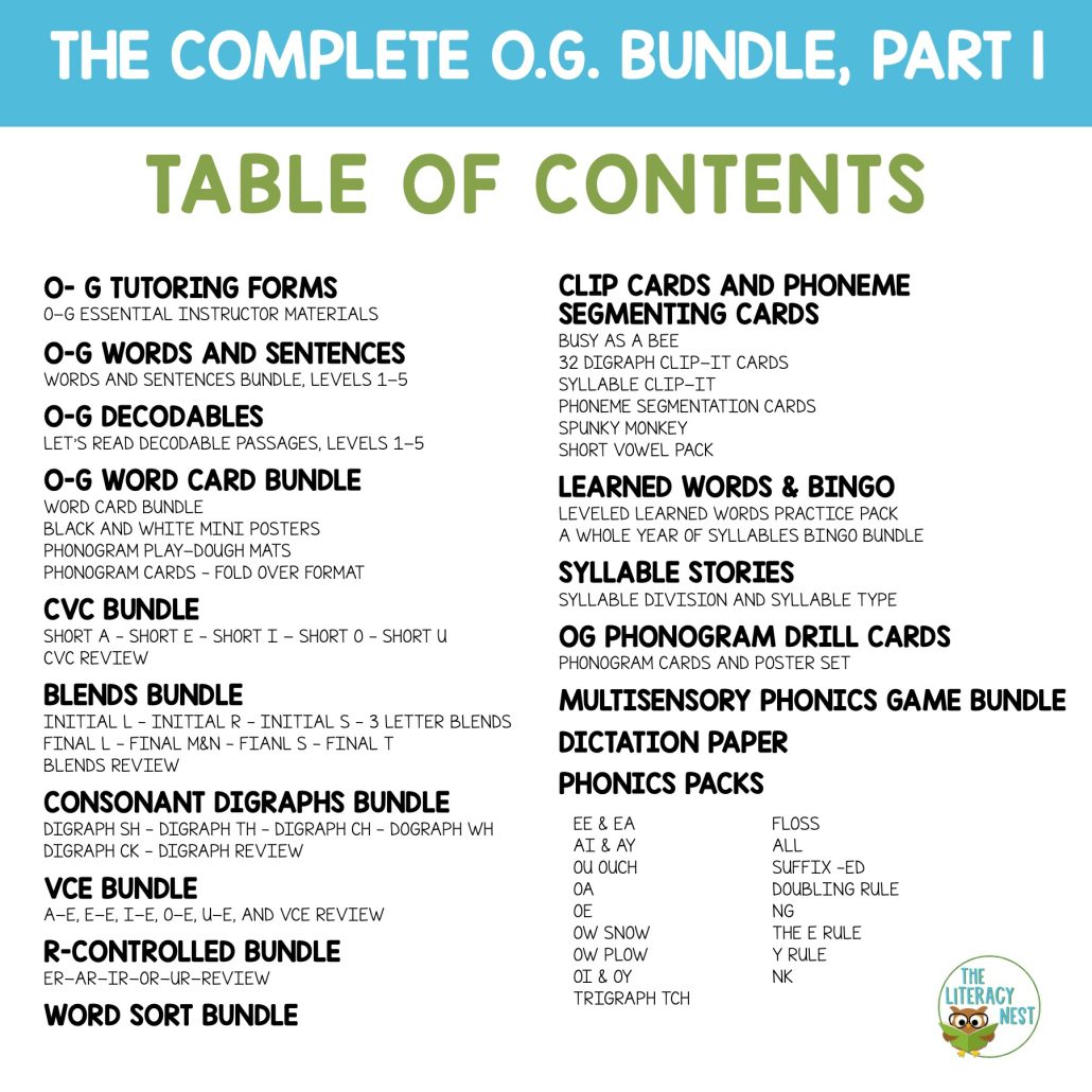 Orton-Gillingham Complete Bundle to support Orton-Gillingham Lesson ...