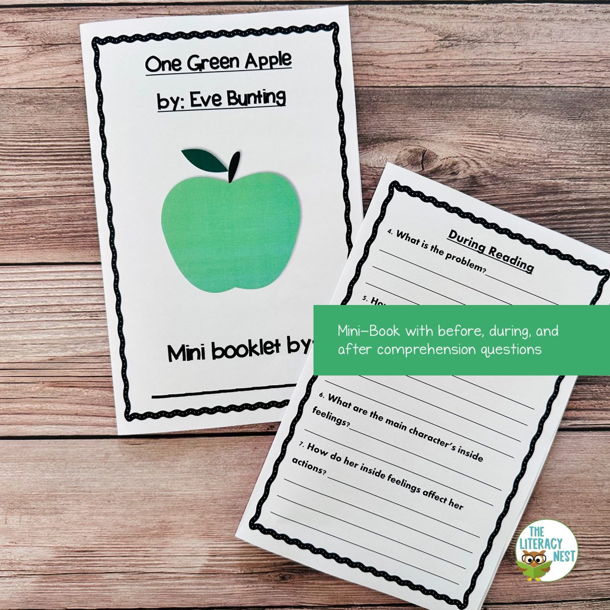 Book Companion Activities for One Green Apple by Eve Bunting - The ...