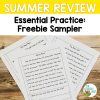 Free Summer Review: Essential Summer Practice Freebie Sampler - The ...