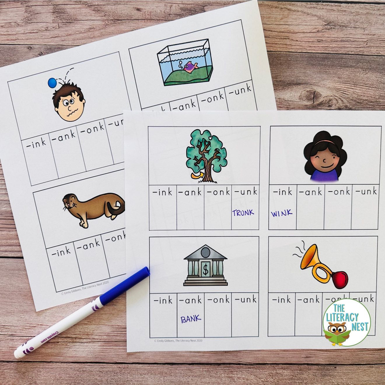 -NK Glued Sounds Phonics Activities for Orton-Gillingham Lessons - The ...