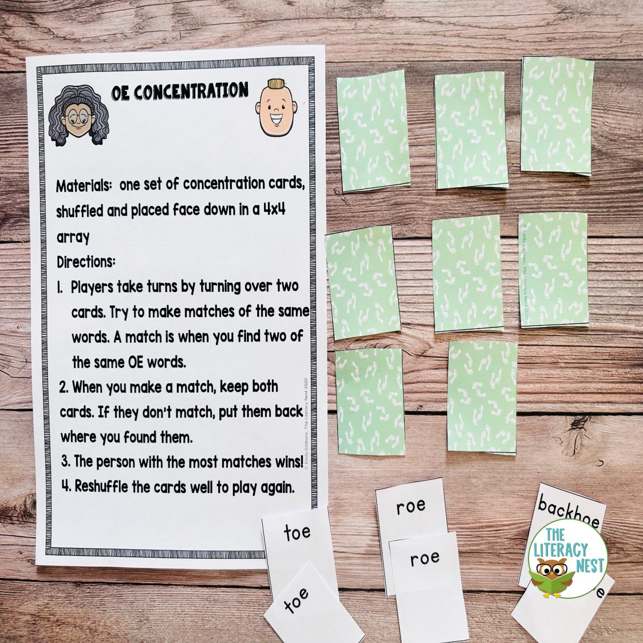 Vowel Team OE Phonics Activities for Orton-Gillingham Lessons - The ...