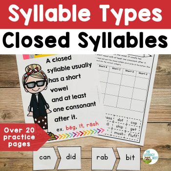 Closed Syllable Activities for Small Group Reading w Orton Gillingham ...