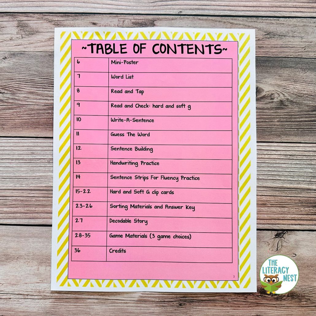 Hard and Soft G Phonics Activities for Orton Gillingham Lessons - The ...