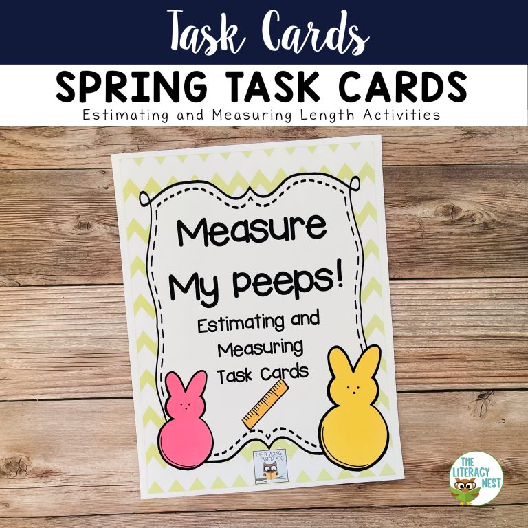 Spring Task Cards Estimating and Measuring Length Activities - The ...