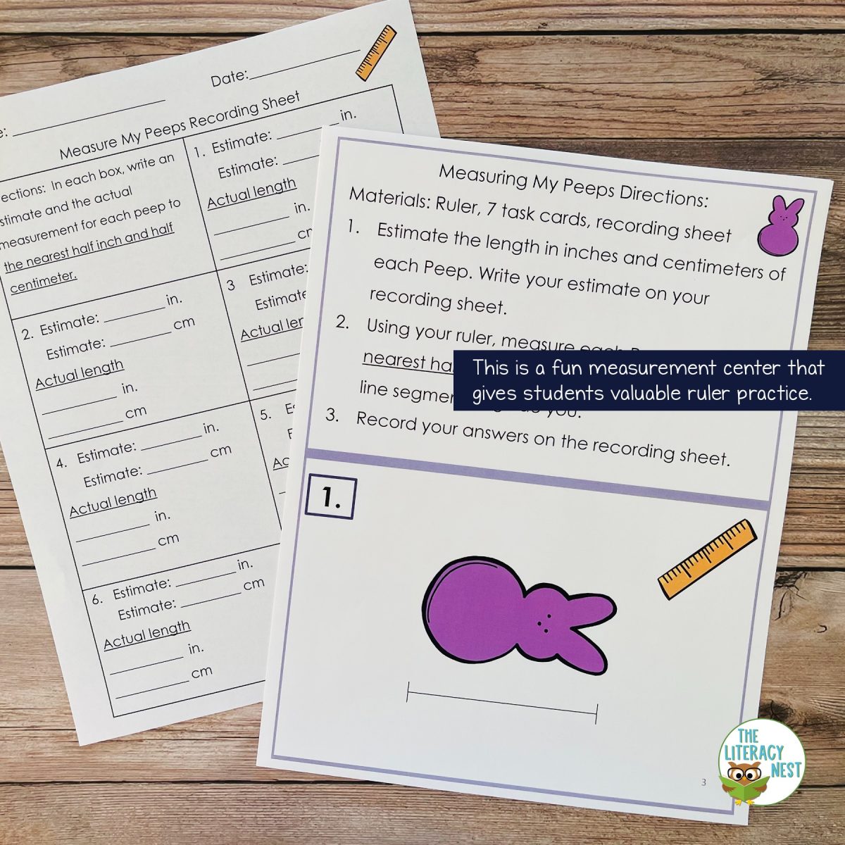 Spring Task Cards Estimating and Measuring Length Activities - The ...