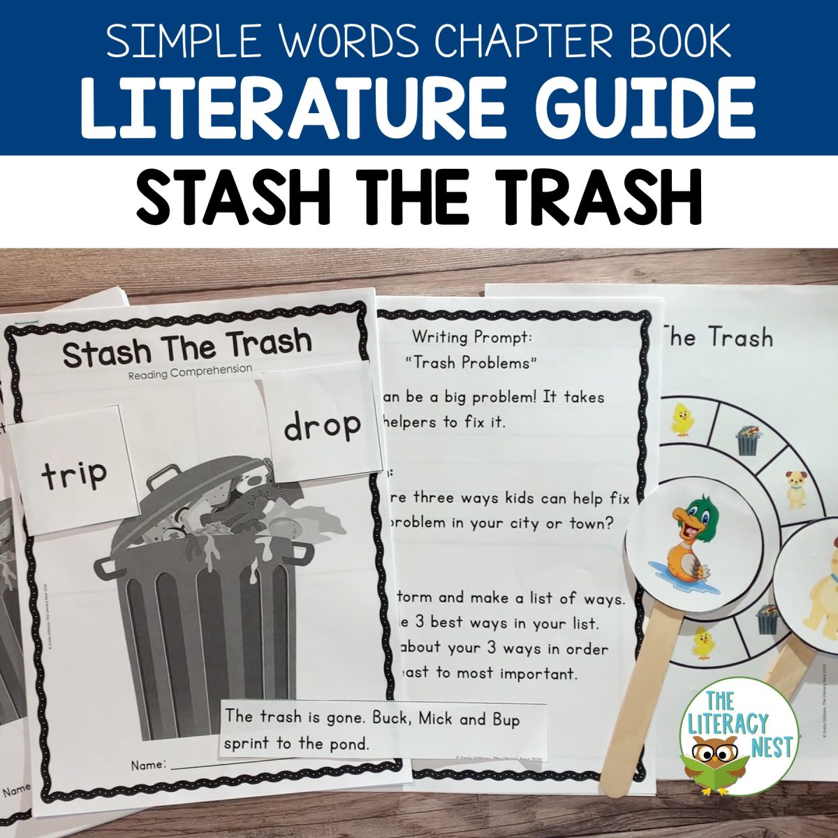 Book Companion Activities for Stash the Trash Decodable Reader - The ...