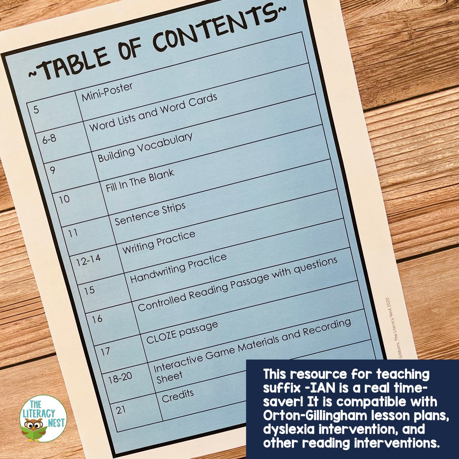 Suffix -IAN for Advanced Orton-Gillingham Activities - The Literacy Nest