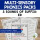 Suffix ED Spelling Practice Literacy Activity Multisensory - The ...