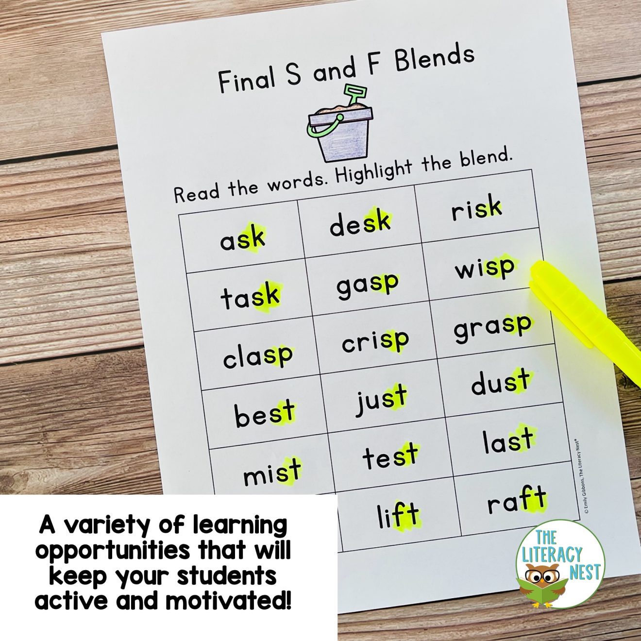 Consonant Blends Summer Worksheets and Activities - The Literacy Nest