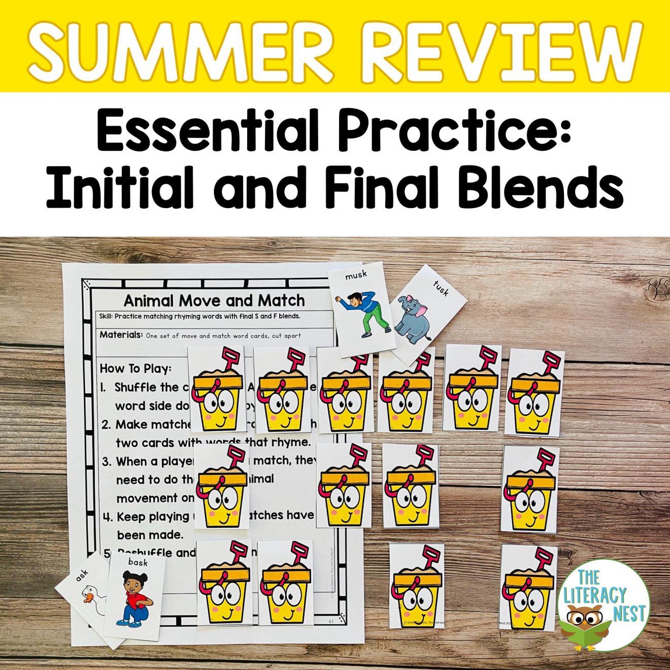 Consonant Blends Summer Worksheets and Activities - The Literacy Nest