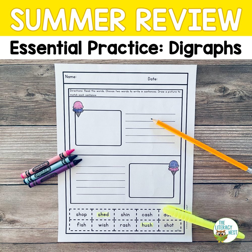 Consonant Digraphs Activities for Orton-Gillingham Lessons SUMMER ...