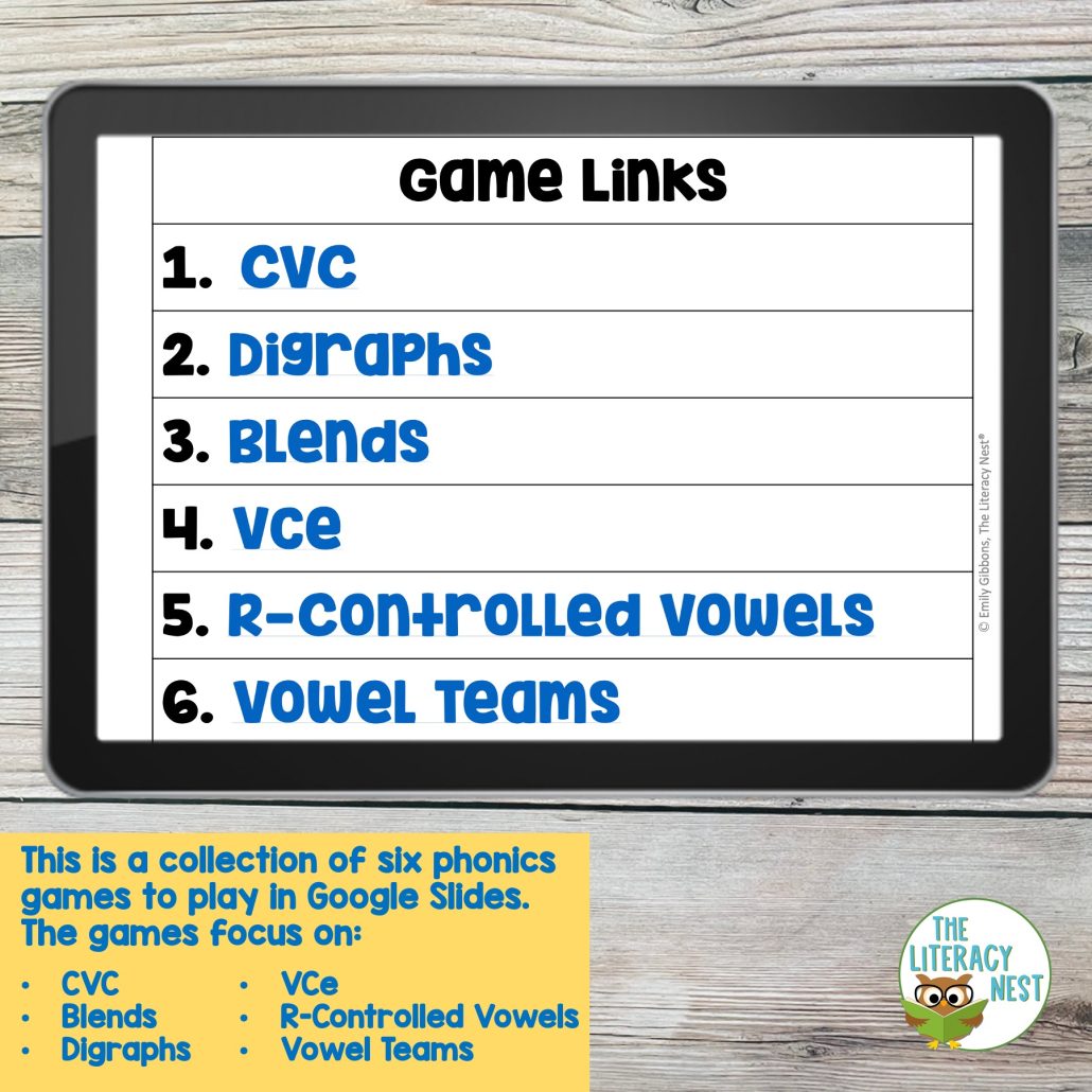 Summer Phonics Review Games - The Literacy Nest