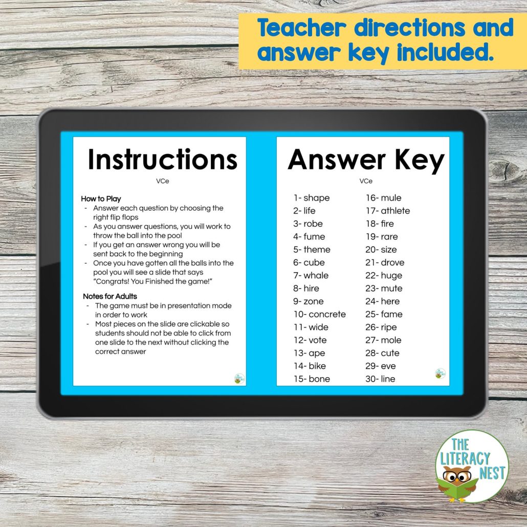 Summer Phonics Review Games - The Literacy Nest