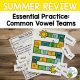 Summer Review: Vowel Teams and Diphthongs Phonics Activities and ...
