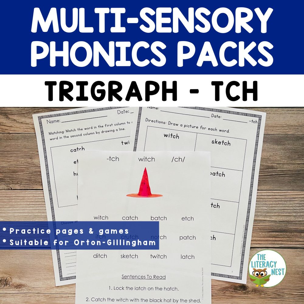 Trigraph TCH Orton-Gillingham Multisensory Activity - The Literacy Nest