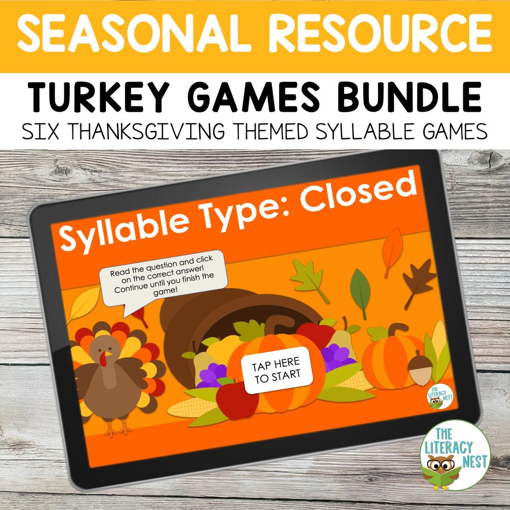 Thanksgiving Decodable Readers - The Literacy Nest