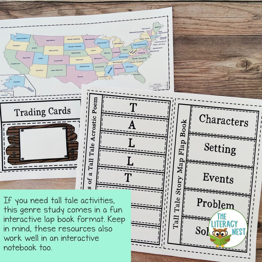 Tall Tales Literacy Activities, Graphic Organizers and Lapbook - The ...