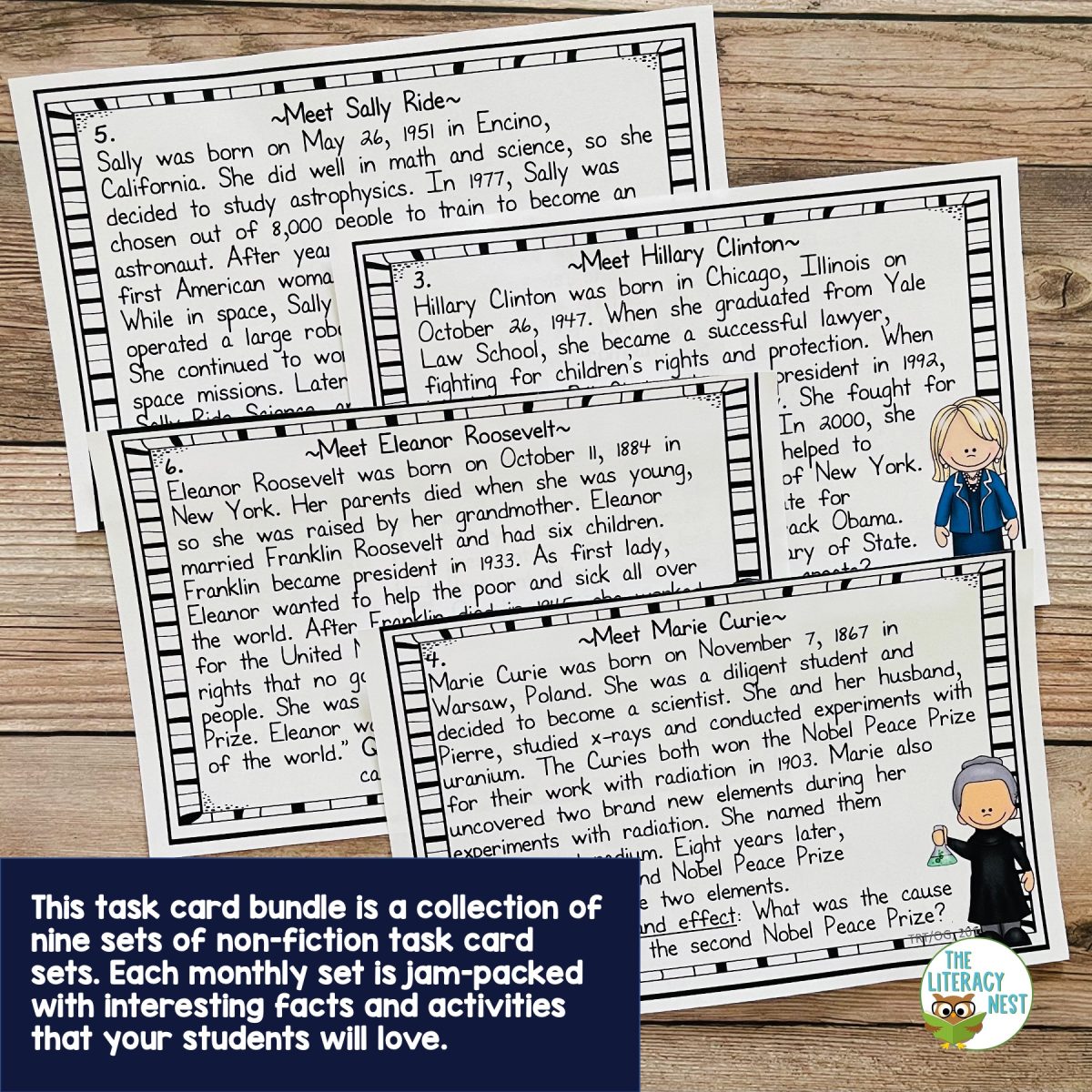 Task Cards: Non-Fiction Reading Informational Bundle - The Literacy Nest