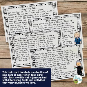 Task Cards: Non-Fiction Reading Informational Bundle - The Literacy Nest