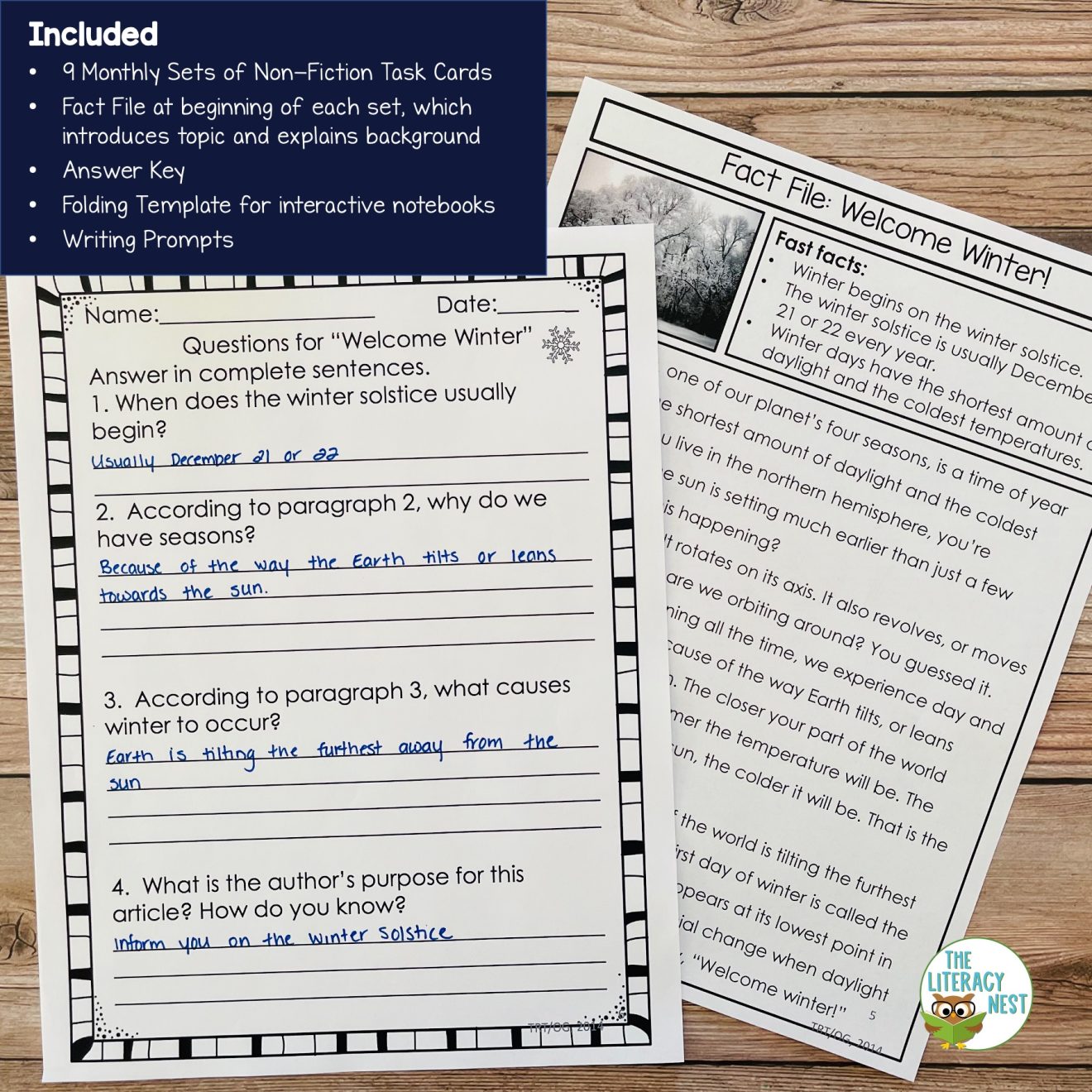 Task Cards: Non-Fiction Reading Informational Bundle - The Literacy Nest