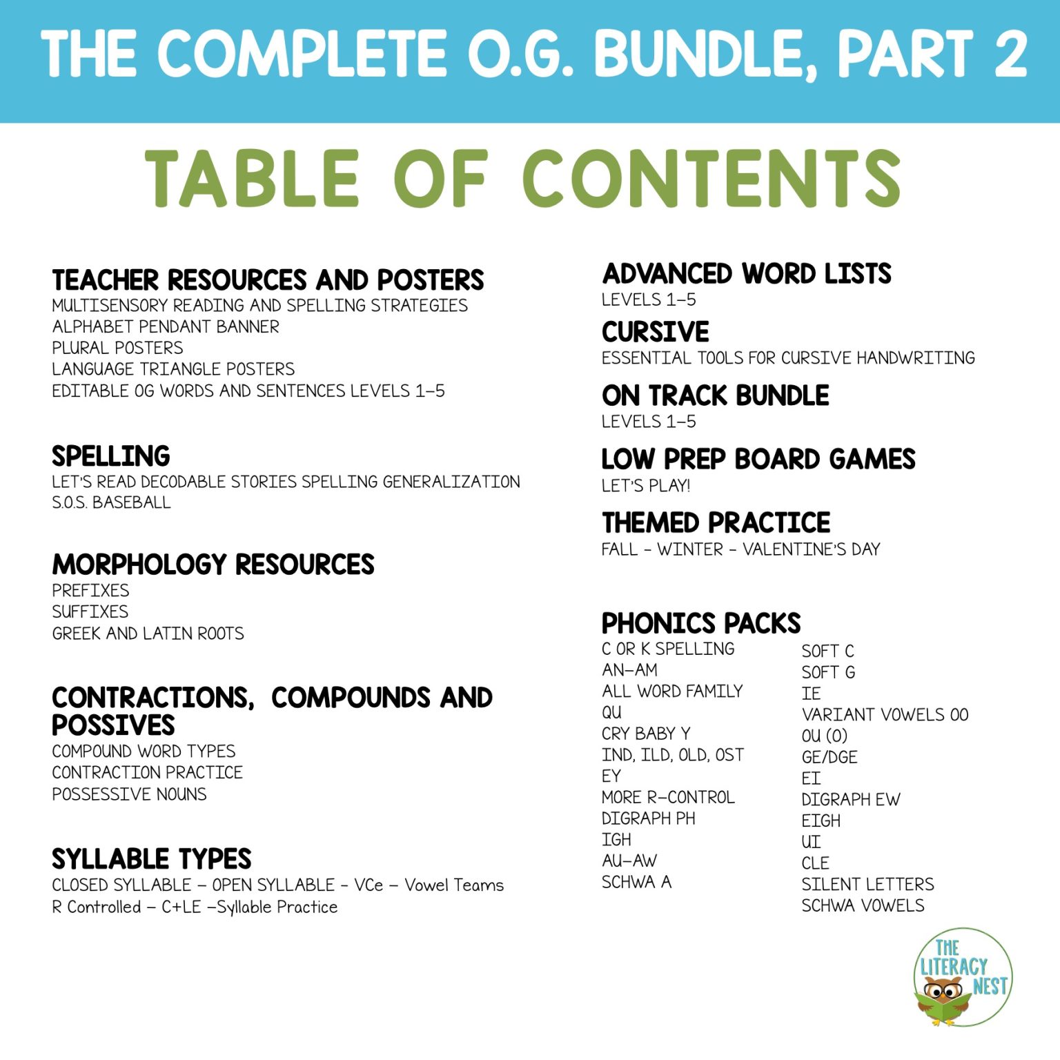 Orton-Gillingham Activities, Games and Worksheets Complete Bundle (part ...