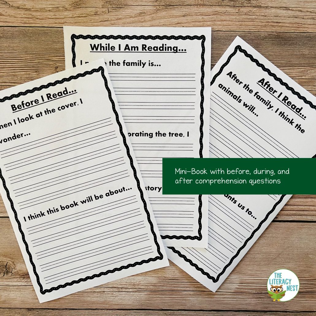 Book Companion Activities for Night Tree by Eve Bunting - The Literacy Nest