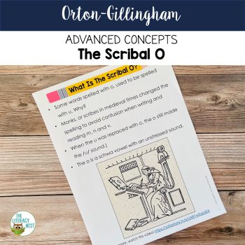 Advanced Orton-Gillingham Activities for Scribal O - The Literacy Nest