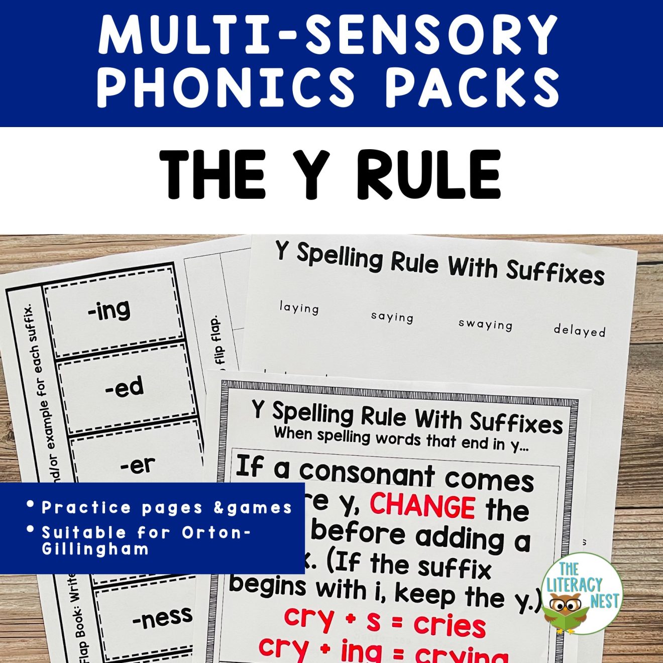 Y Rule Activities for Orton-Gillingham Lessons - The Literacy Nest