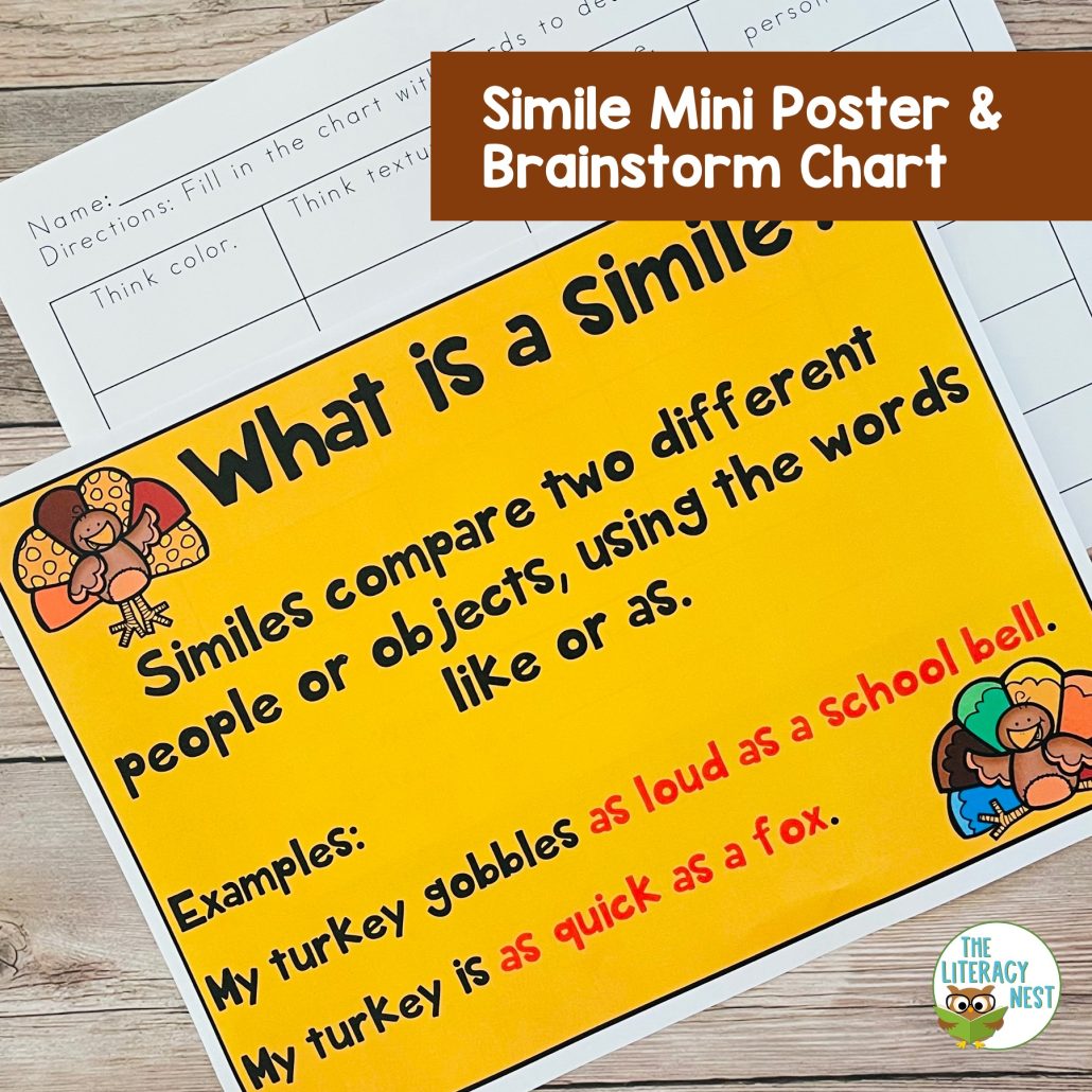 Simile Practice Turkey Headbands - The Literacy Nest