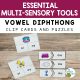 Vowel Diphthongs | Clip Cards Puzzles Orton-Gillingham Multisensory ...