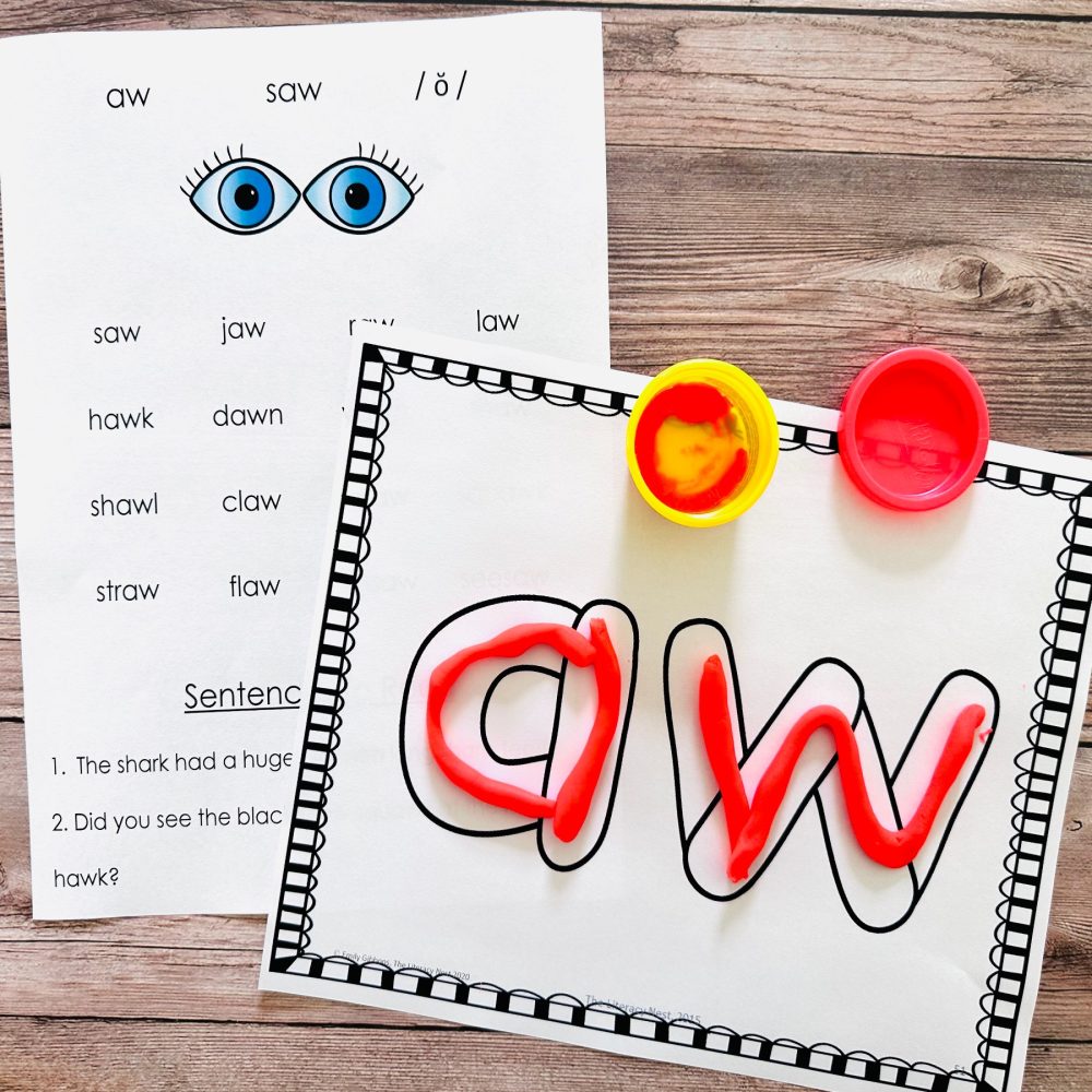 AU and AW Vowel Team Activities for Orton-Gillingham Lessons - The ...