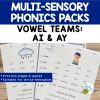 Summer Review: Vowel Teams and Diphthongs Phonics Activities and ...