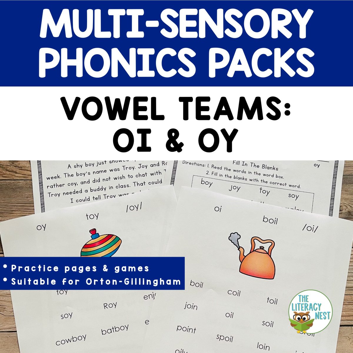 Diphthongs OI and OY Activities for Orton-Gillingham Lessons - The ...