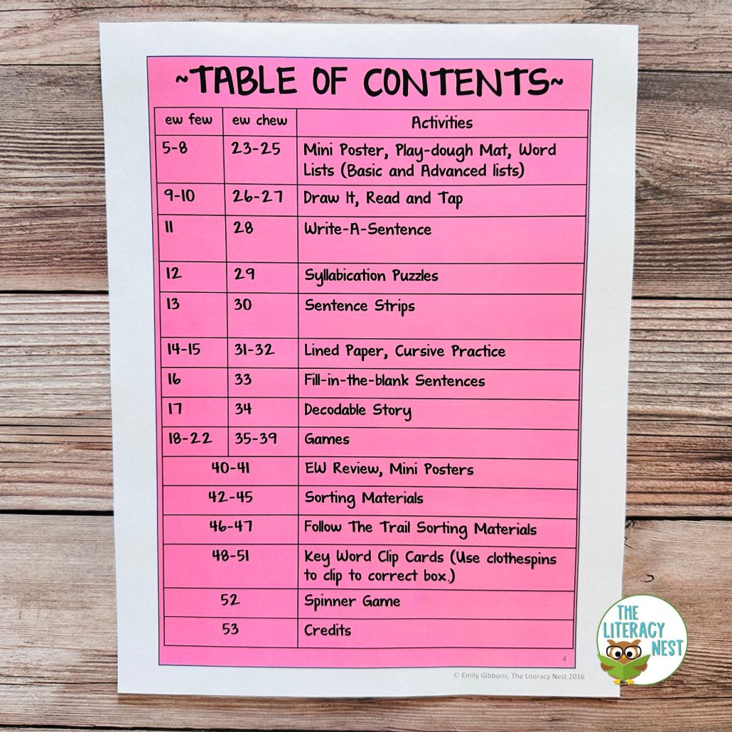 EW Variant Vowels Orton-Gillingham Multisensory Phonics Activities ...