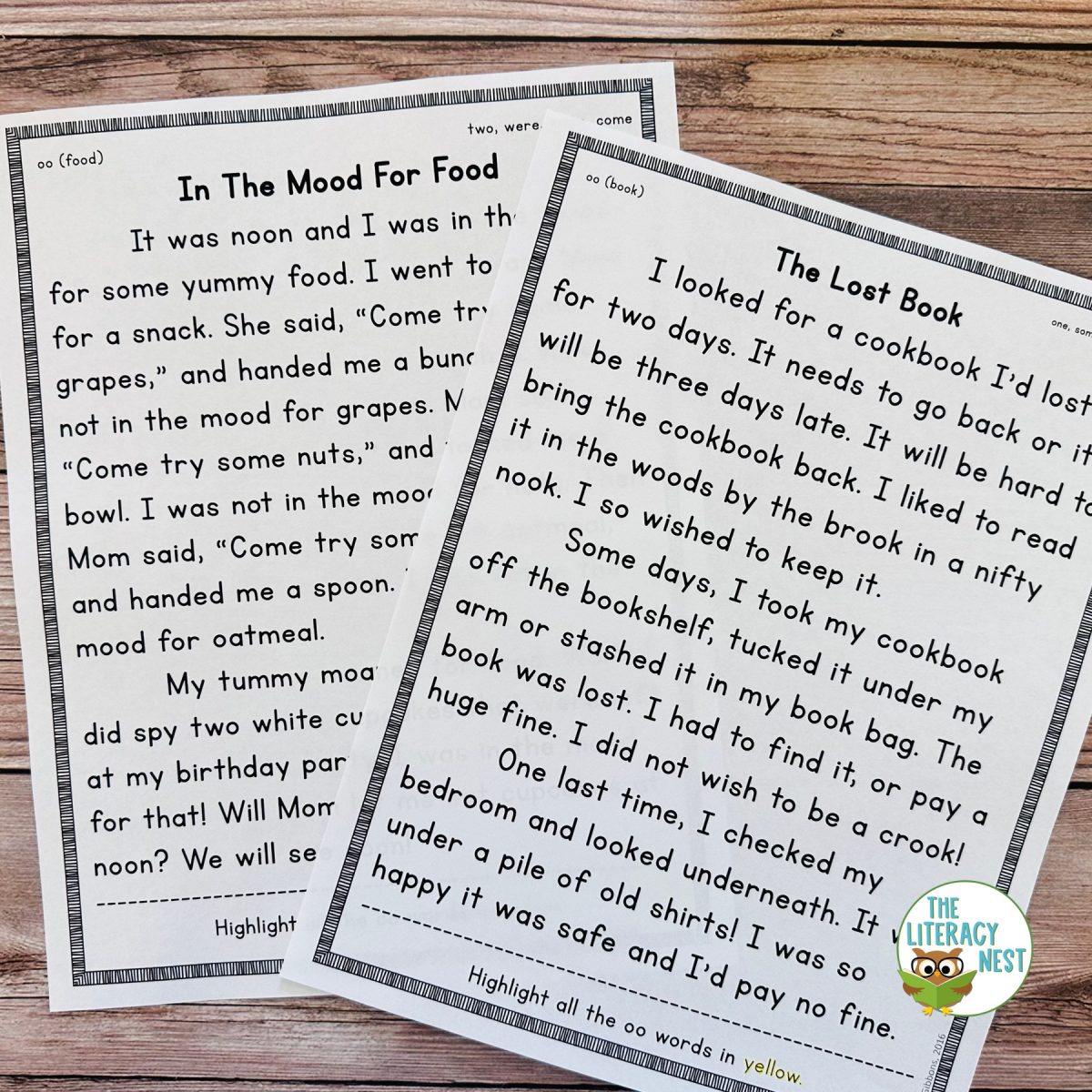 Vowel Teams OO Worksheets and Activities for Orton-Gillingham Lessons - The Literacy Nest