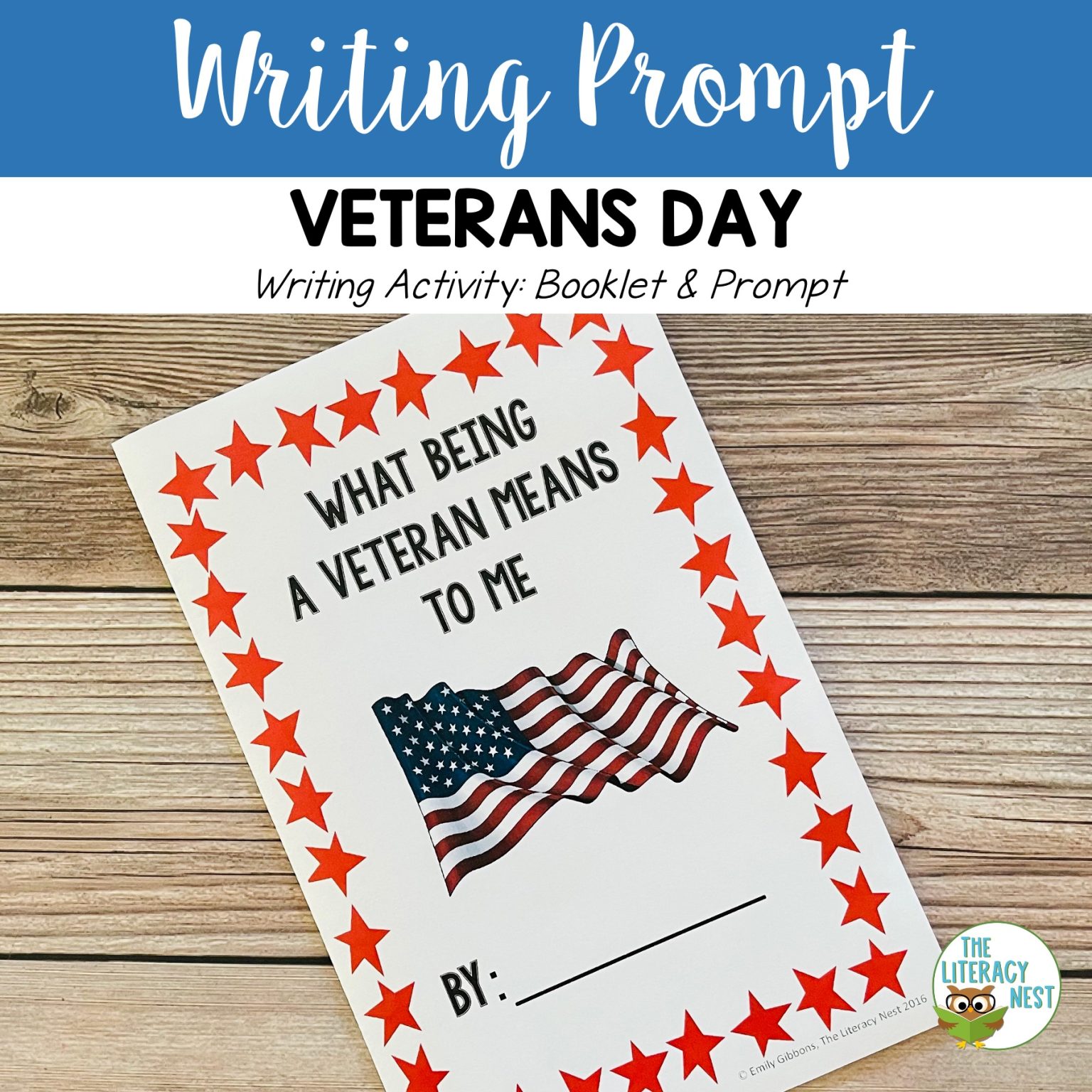 Veterans Day Writing Prompt and Booklet - The Literacy Nest