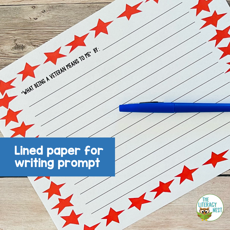 Veterans Day Writing Prompt and Booklet - The Literacy Nest