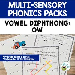 Diphthong OW Phonics Activities for Orton-Gillingham Lessons - The ...