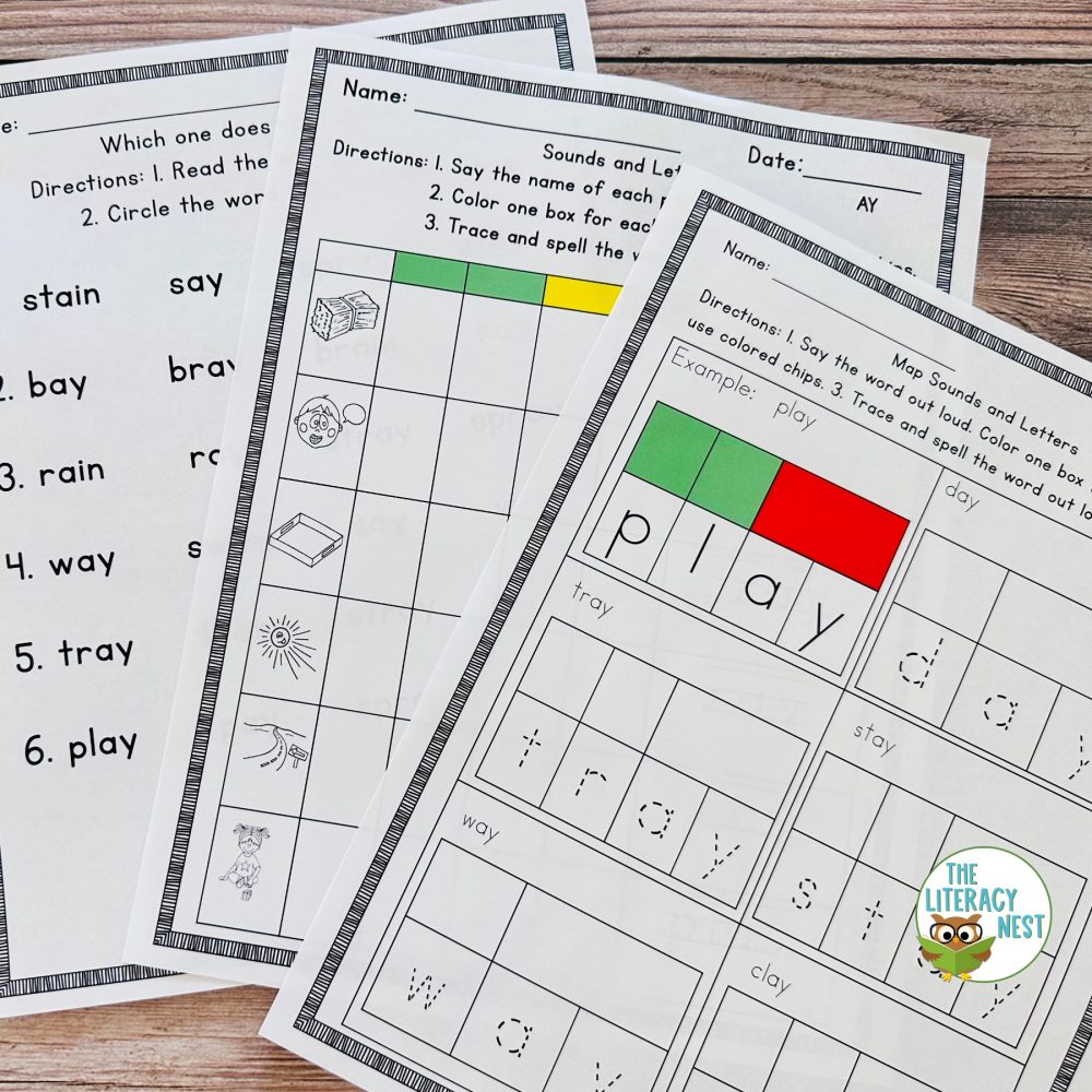 Vowel Teams AI AY Phonics Activities for Orton-Gillingham Lessons - The ...