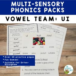 Vowel Team UI Variant Vowels Orton-Gillingham Multisensory Phonics ...
