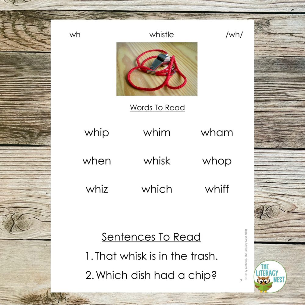 Digraph WH Worksheets and Activities for Orton-Gillingham Lessons - The ...