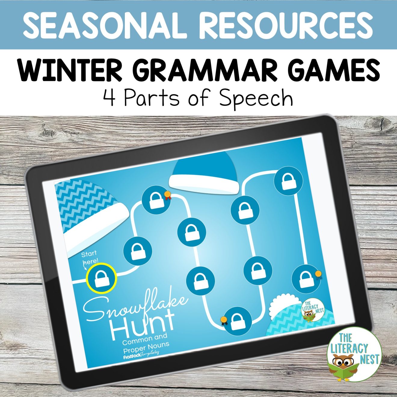 Winter Activities Parts of Speech Practice - The Literacy Nest