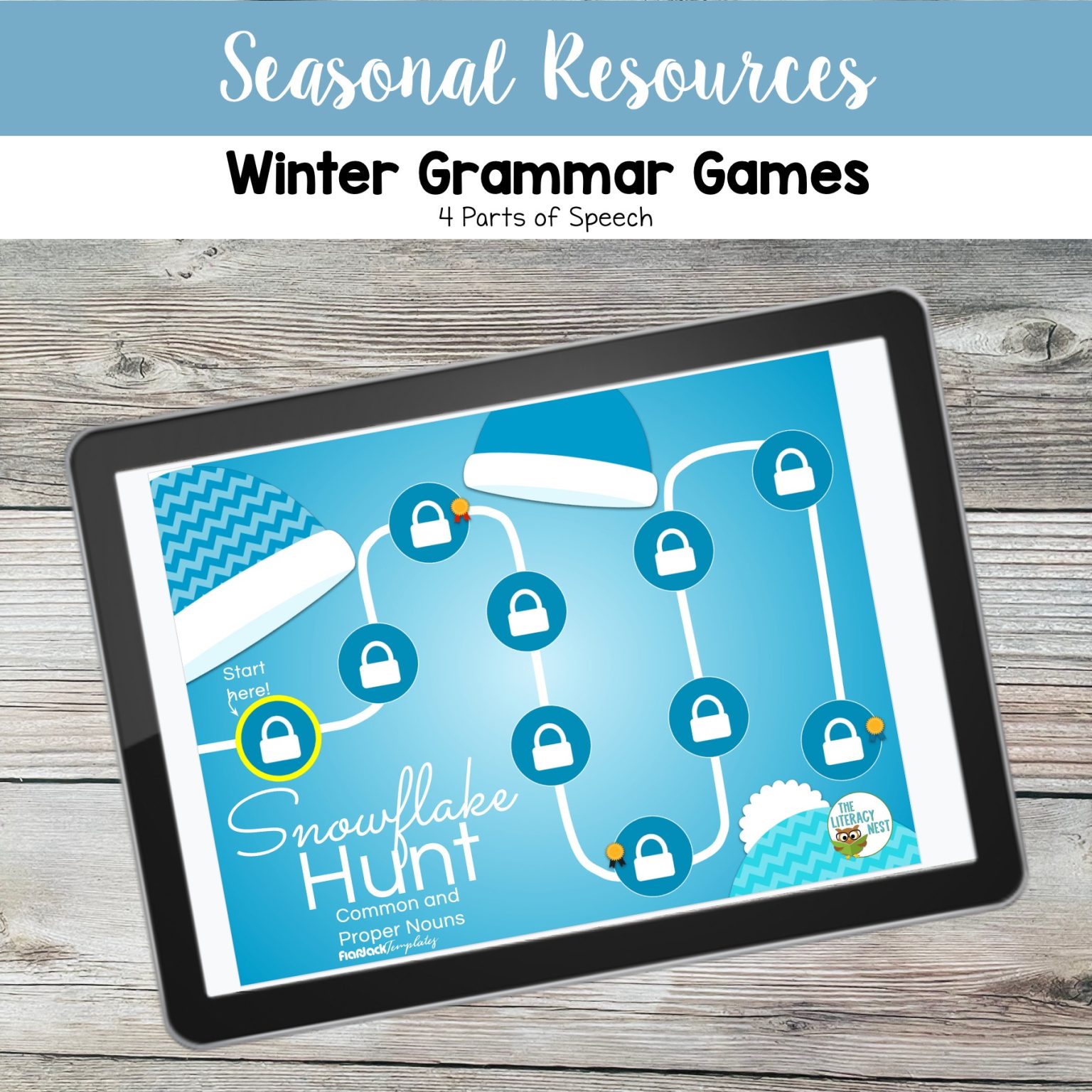 Winter Activities Parts of Speech Practice - The Literacy Nest